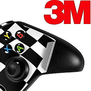 Skinit Decal Gaming Skin Compatible with Xbox One S Controller - Originally Designed Black and White Zoomed Checkerboard Design
