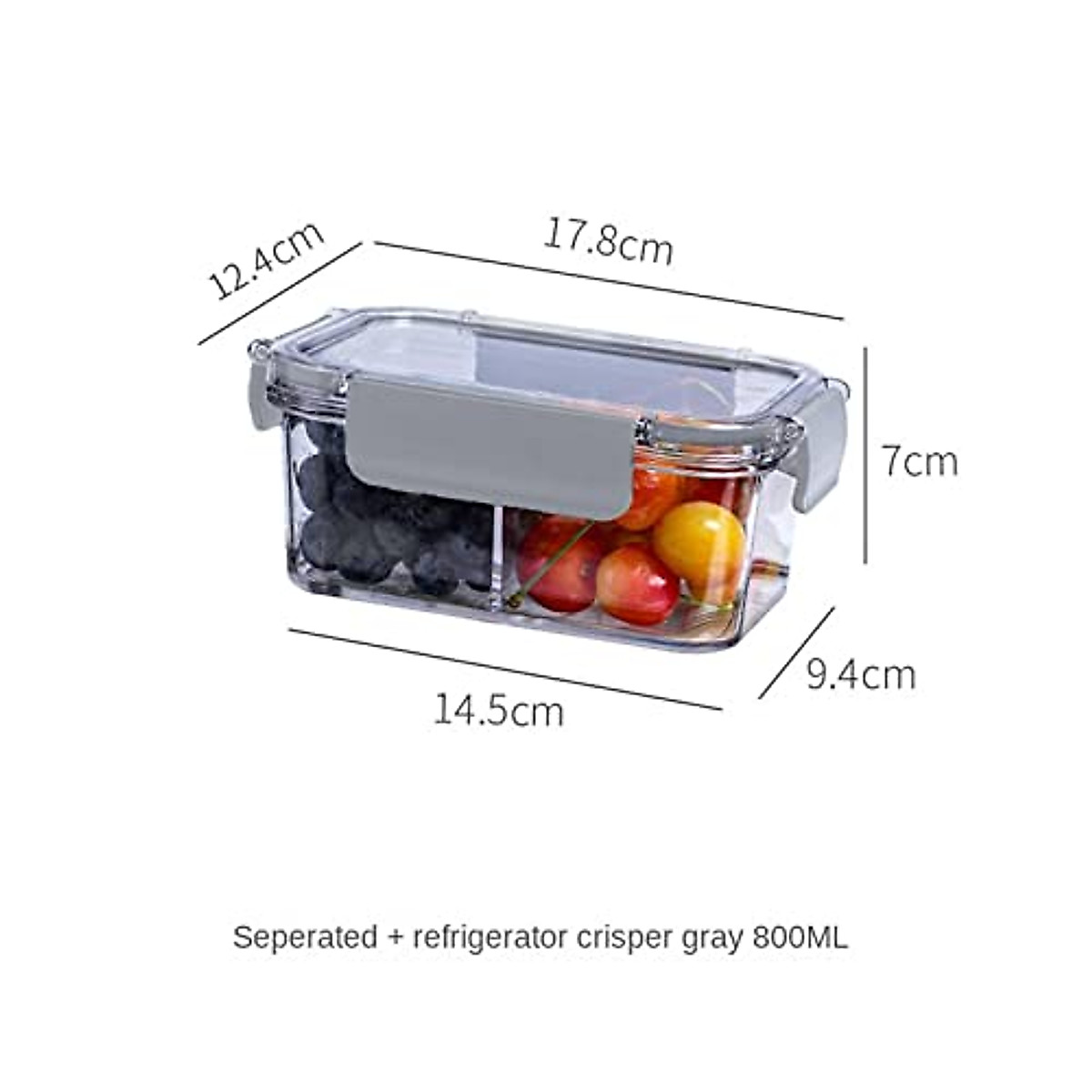 NA Crisper Set Refrigerator Special Food Frozen Sealed Storage Box Plastic Stackable bento Box Lunch Box with lid Suitable for Barbecue Outdoor Food Carrying