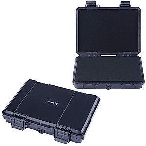 Lykus HC-2110 Mini Hard Case Dry Box with Foam Insert, Interior Size 8.3x5.9x1.5 inch, IP66 Splash-Proof