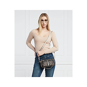 GUESS Kasinta Double Zip Pouch Crossbody, Brown Multi