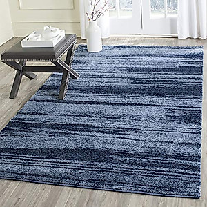 SAFAVIEH Retro Collection 5'3" x 8' Light Blue / Blue RET2693 Modern Abstract Non-Shedding Living Room Bedroom Dining Home Office Area Rug