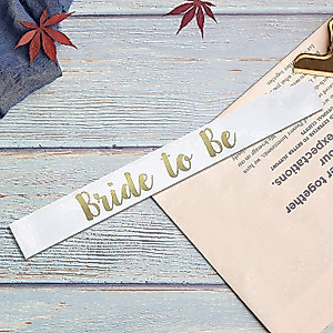 OULANAO YZDING 12 Pcs Bride To Be Sash Bachelorette Party Decorations- Unique Bride And Bridesmaid Sashes For Bachelorette party (Black, Gold letters)