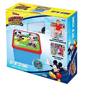 Mickey Mouse Roadster Racers Sit N Store Cube, Blue, 5" (42412)