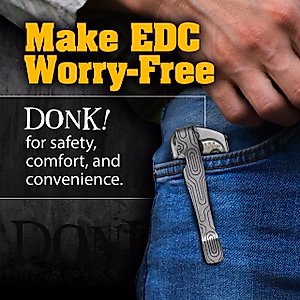 Donk! Pocket Clip for Leatherman Wave, Wave Plus+, Surge & Charge AL, ALX, Ti, XTi - Titanium TC4 - Custom Designs - Quick Release - Extra Carry Options 'Norwegian Wood’