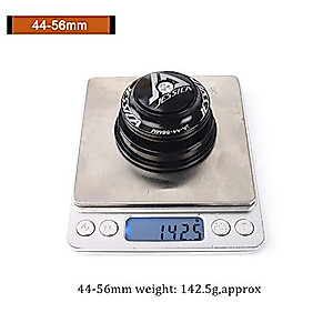 JESSICA 34/44/44-55/44-56mm 1-1/8 Threadless Double Sealed MTB Bearings Lightweight Headset, fit Mountain Bike Road Bicycle Straight Tapered Tube Frame Fork Star Nut Top Cap