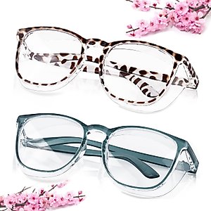 SQIMZAR 2 PCS Safety Glasses Goggles For Women Nurses Protective Eyewear,Anti Fog Safety Goggles