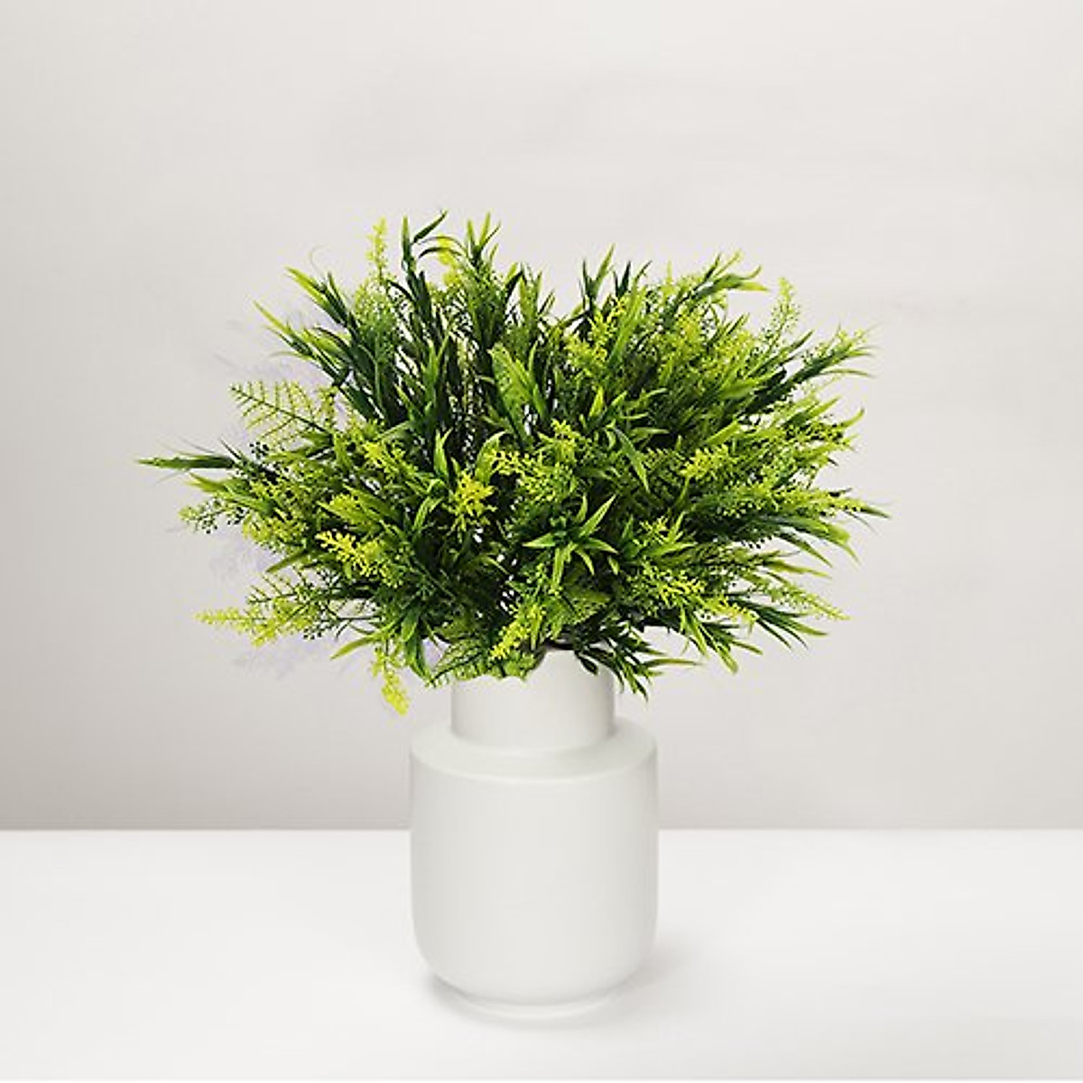 THE BLOOM TIMES Artificial Greenery Stems Pack of 6, Fake Foliage Plants Faux Flowers for Home, Wedding, Garden, Farmhouse, Garden, Patio, Indoor and Outdoor Decor in Bulk Wholesale
