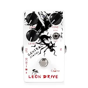Caline Electric Guitar Effects Pedals Multi Distortion Leon Drive 9V DC White Central Station Guitar Pedal Bass Reverb Acoustic Preamp True Bypass CP-50 Guitarist Gifts