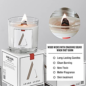 ARAMO AROMA Candle for Home Scented- (Morning Kiss) Crackling Wood Wick Candle, Natural Aroma Candle, Soy Wax, Scented Candles (4 Oz./ 110 g.)