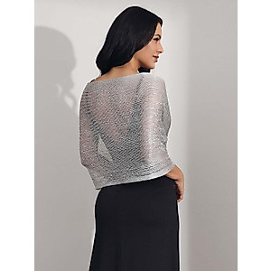 GORAIS Women Shawls and Wraps for Evening Dresses Wedding Scarf Formal Shrug with Rhinestone Buckle for Bride and Bridesmaids