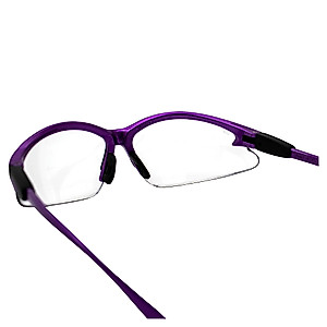 Birdz Eyewear Flamingo Women's Work Safety Glasses Bifocals Readers Purple Frame + 1.5 Magnification Clear Lenses