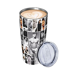 OAEWRE Mark Actors Wahlberg Stainless Steel Mug Insulated Tumbler Coffee Mugs with Lids and Straw Double Wall Vacuum Cup 20oz
