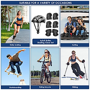 Ruiqas Adult Youth Protective Equipment 7pcs/Set Protective Protective Gear Set for Cycling Scooters Balance Bikes Twister Bikes Outdoor Sports