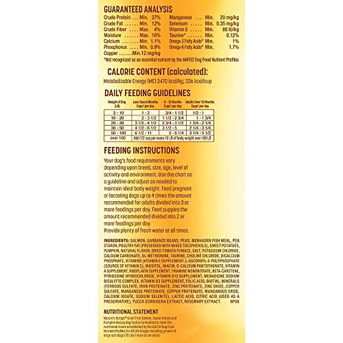 Nature's Recipe Grain Free Easy to Digest Salmon, Sweet Potato and Pumpkin Recipe Dry Dog Food, 4-Pound