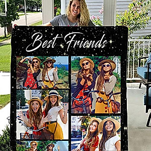 Custom Blanket with Photo Text Personalized Throw Blanket Customized Picture Blanket for Baby Mother Father Adult Friends Lovers Dog Pets Personalized Gift