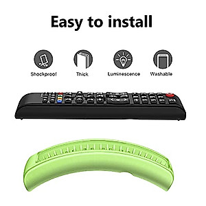 [2 Pack] Samsung-TV-Remote Cover Case Compatible with Samsung Replacement LED LCD HD TV 3D Smart TV Remotes | BN59-01199F | BN59-01315A | Fluorescence [Green+Blue] Glow in The Dark