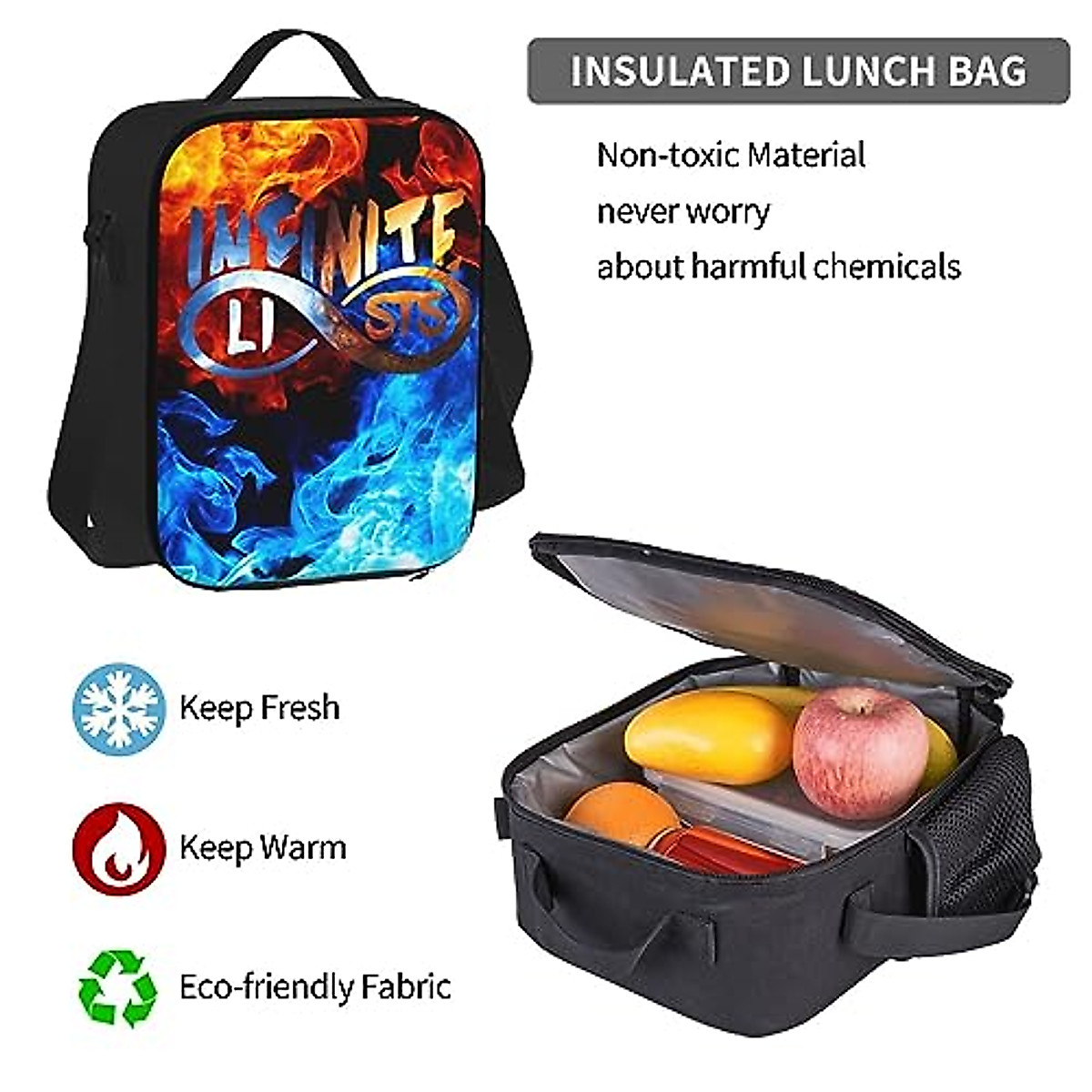 3-Piece Unisex Backpacks Set Including Travel Daypack, Lunch Tote Bag And Pencil Case Combination For Men Women