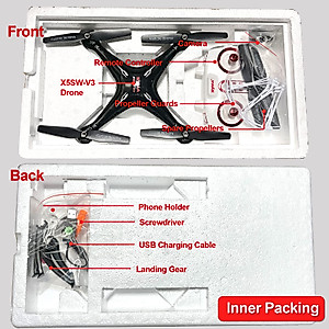 Cheerwing Syma X5SW-V3 FPV Drone with 720P Camera for Adults and Kids, One Key Start, Altitude Hold, Custom Flight