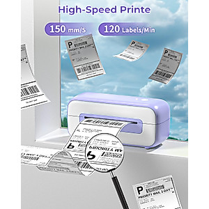 LabelCreate Thermal Shipping Label Printer, 4x6 Thermal Label Printer, Label Printer for Small Business, Direct Thermal Printer Compatible with Amazon Shopify Etsy Ebay FedEx USPS（Only USB）