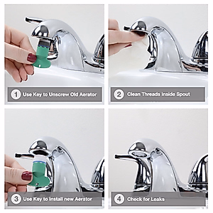 Water Saving 1.2 GPM Tiny Hidden Faucet Aerator Insert (2 Pack)