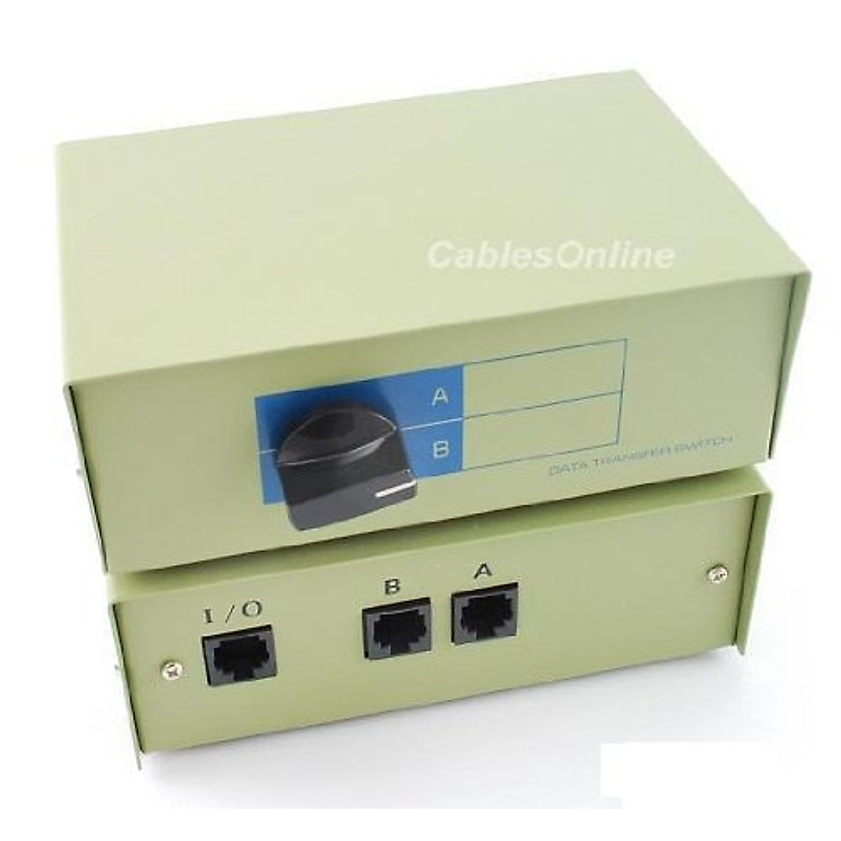 CablesOnline 2-Way A/B RJ45 Metal Rotary Manual Switch Box (SB-034)