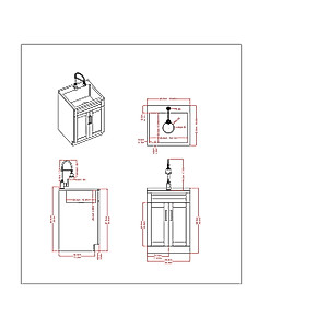 SIMPLIHOME Hennessy Contemporary 24 Inch Deluxe Laundry Cabinet with Faucet and Stainless Steel Sink in Pure White, For the Laundry Room and Utility Room