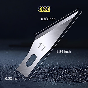 DIYSELF 200 PCS Exacto Knife Blades #11, Exacto Knife Replacement Blades, High Carbon Steel #11 Blades Refills with Storage Case, Exacto Blades 11 for Craft, Hobby, Scrapbooking, Stencil, Leather