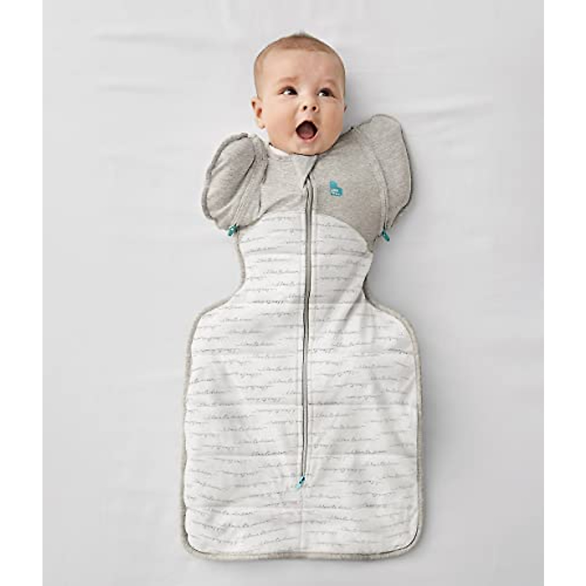 Love to Dream Swaddle UP Transition Bag Warm 2.5 TOG, Dreamer White, Medium, 13-19 lbs, Patented Zip-Off Wings, Gently Help Baby Safely Transition from Being Swaddled to Arms Free Before Rolling Over