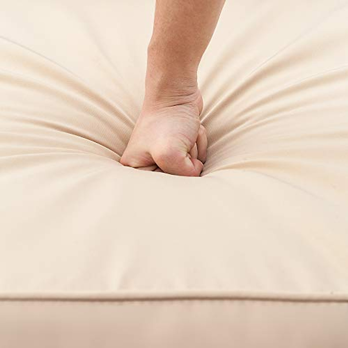 7 Pieces Patio Furniture Sets All-Weather Outdoor Sectional Sofa Manual Weaving Wicker Rattan Patio Conversation Set with Cushion and Glass Table (Beige)