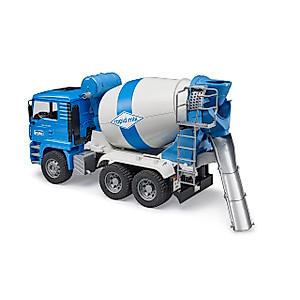 Bruder 02744 MAN Cement Mixer Realistic Construction Truck for Pretend Play