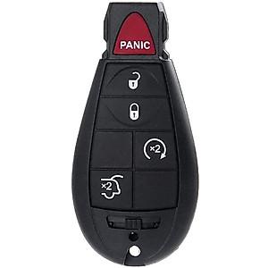 5 Button Key Fob Replacement Compatible for 2008 2009 2010 2011 2012 2013 Jeep Grand Cherokee,2008 2009 2010 Jeep Commander Car Keyless Entry Remote Control M3N5WY783 IYZ-C01C