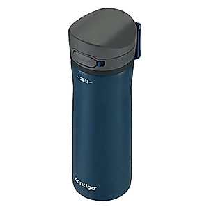 Contigo Jackson Chill 2.0 Vacuum-Insulated Stainless Steel Water Bottle, Secure Lid Technology for Leak-Proof Travel, Keeps Drinks Cold for 12 Hours, 20oz Blueberry