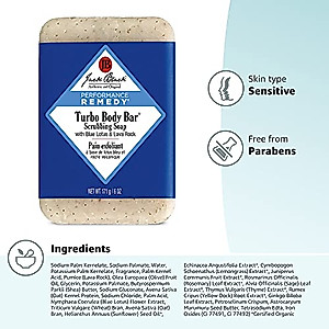 Jack Black , Turbo Body Bar Scrubbing Soap, 6 Ounce (Pack of 1)