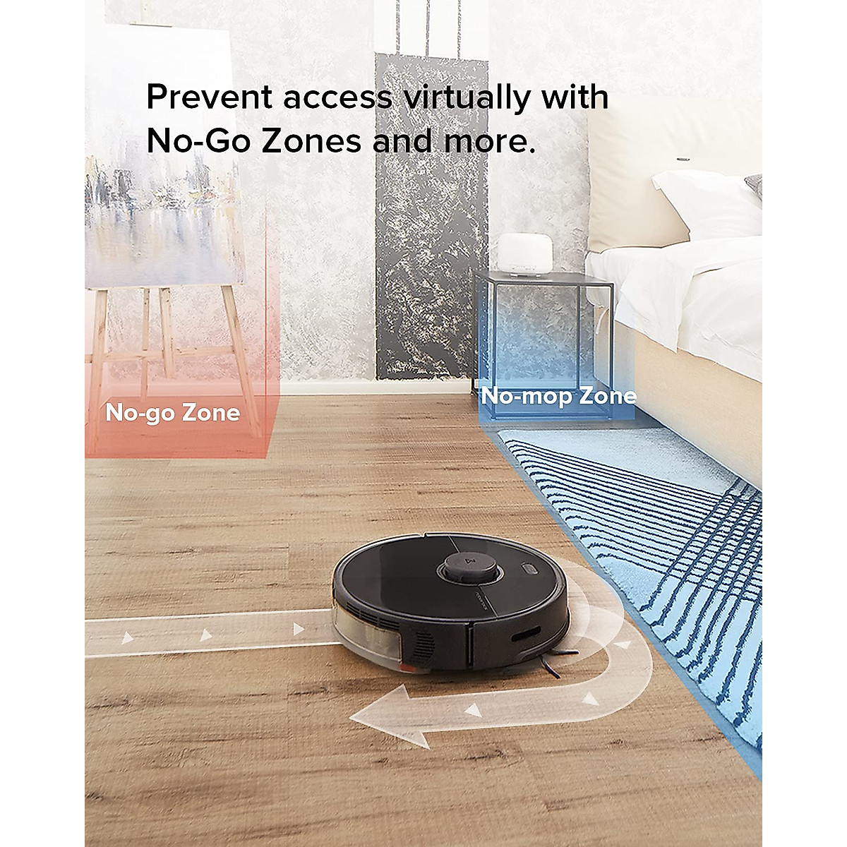 Roborock S5 MAX Robot Vacuum and Mop, Robotic Vacuum Cleaner with Electric-Tank (Renewed)