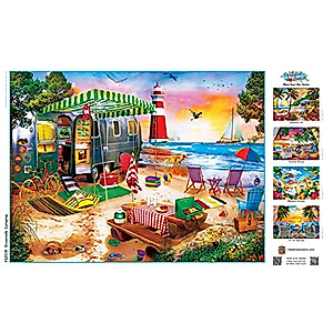 Masterpieces 550 Piece Jigsaw Puzzle For Adults and Family - Oceanside Camping - 18"x24"