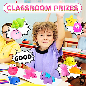 150 Pack Mochi Squishy Toys Kawaii Squishies Stress Relief Toys Pack for Kids Boys Girs Party Favors Bulk Easter Egg Fillers Easter Hunt Basket Pinata Stuffers