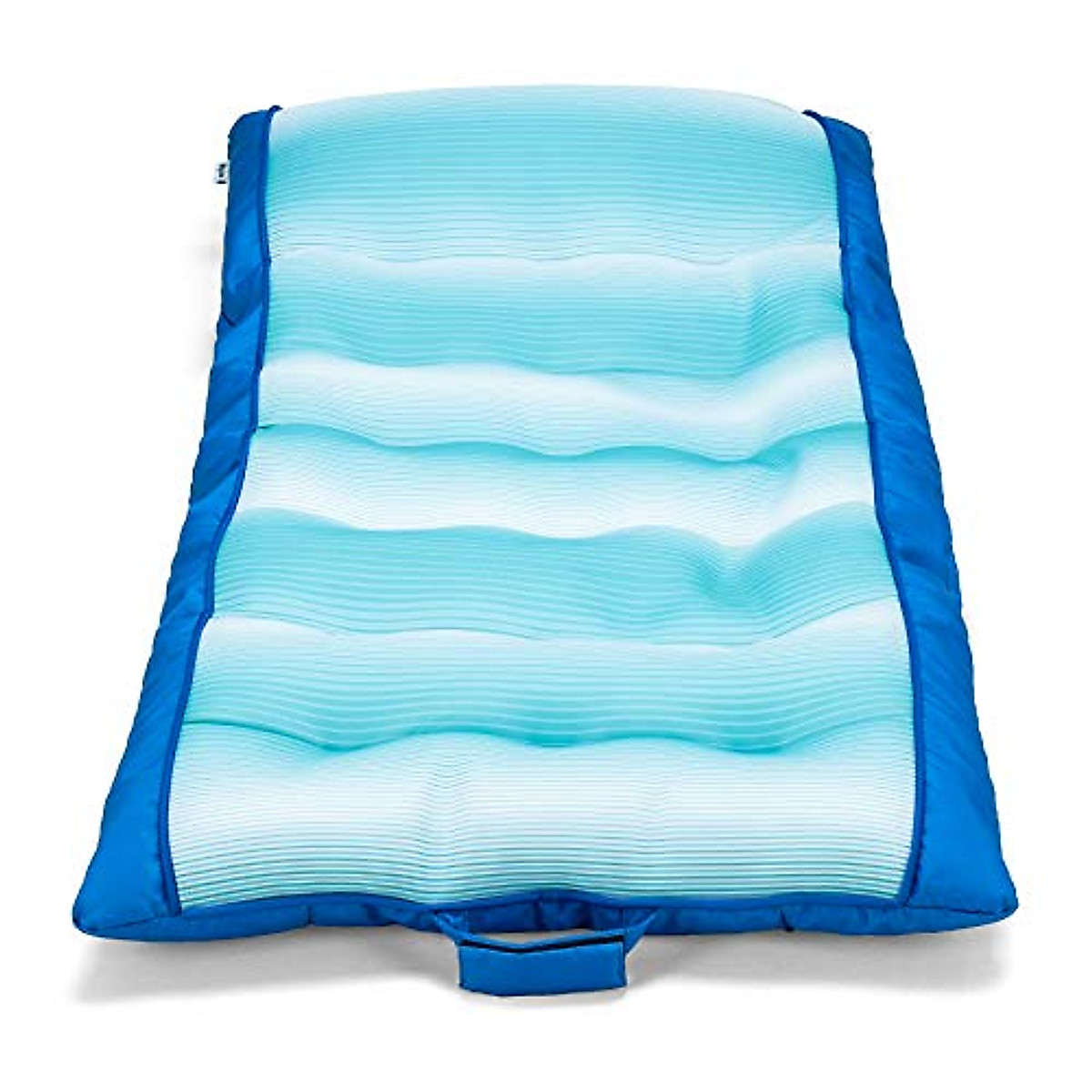 Big Joe Kona No Inflation Needed Pool Lounger with Headrest, Fade Aqua Double Sided Mesh, 5.5ft Big