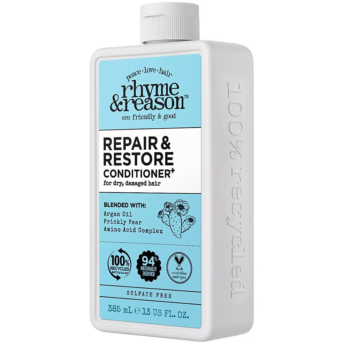 RR Hair Rhyme & Reason Repair and Restore Shampoo Conditioner SET. 13 Fl. Oz. For Dry Damaged Hair. Hydrate Repair. Formulated with Argan Oil, Prickly Pear Amino Acid Complex. Vegan Cruelty Free.