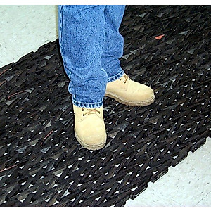 Durable Corporation-108H2436 Durite Recycled Tire-Link Outdoor Entrance Mat, Herringbone Weave, 24" x 36", Black