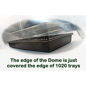 RooTrimmer 10Pcs Seedling Trays Seed Starter 1020 Tray, Plant Grow Kit Greenhouse with Humidity Domes and 200 Cell Seedling Trays