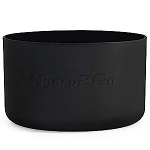 Hydro2Go Protective Silicone Boot Sleeve For Hydro Flask 12-40 oz and Other Sport Water Bottle, Flex Bottle Bottom Cover, Anti-Slip, Anti-Scratch, Anti-Collision, BPA Free Bumper. (black, 12 to 24 oz)