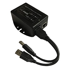 Tycon Systems TP-DCDC-2USB-24 USB Powered 24V Passive POE Inserter - 24V DC
