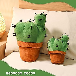 Cactus Shape Pillow-3D Throw Pillow Sofa Cactus Shaped Pillow Plush Cactus Decorative Pillow Office Bed Cushion for Couch Sofa Living Room Home Decor for Plant Lovers, Garden Lovers (15.7 inch)