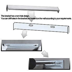 HTH HTHomeprod 30 Inch Wall Mount Range Hood Stainless Steel Chimney Extension Duct Cover Up to 10ft. Ceiling