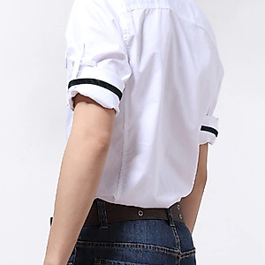 YUATCYA Shirt Sleeve Holders Metal Garters Armbands Set Elastic Band Sleeve Garters for Men Women 2 Pairs of Shirt Long Sleeve Holders Anti-Slip Armband Shirt Garter(Black + Bronze)