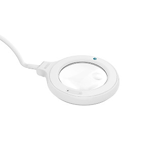 Mighty Bright The Original Rechargeable LED Floor Light and Magnifier Lamp, 59 Color-Adjustable LEDs, Warm Eye-Care Light to Bright-White Light, 5” 2X Magnifier, 5X Bifocal, Extra Bright and Dimmable