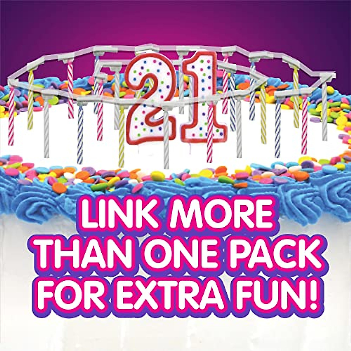 BEST PARTY EVER! Quick Light Birthday Candles - Amazing Chain Reaction - Lighting One Candle Lights Them All - Multi-Color - Great for Birthdays and More - 4-Pack (48 Candles)