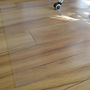 Clear PVC Desk Chair Mat 1.5mm Chair Mat Office Chair Mat, Pvc Clear Transparent, Non-Slip Floor/Carpet Protector Mat Scratch Resistant Wear Resistant Indoor,85/105/125/145/165cm wide,100-600cm for Of