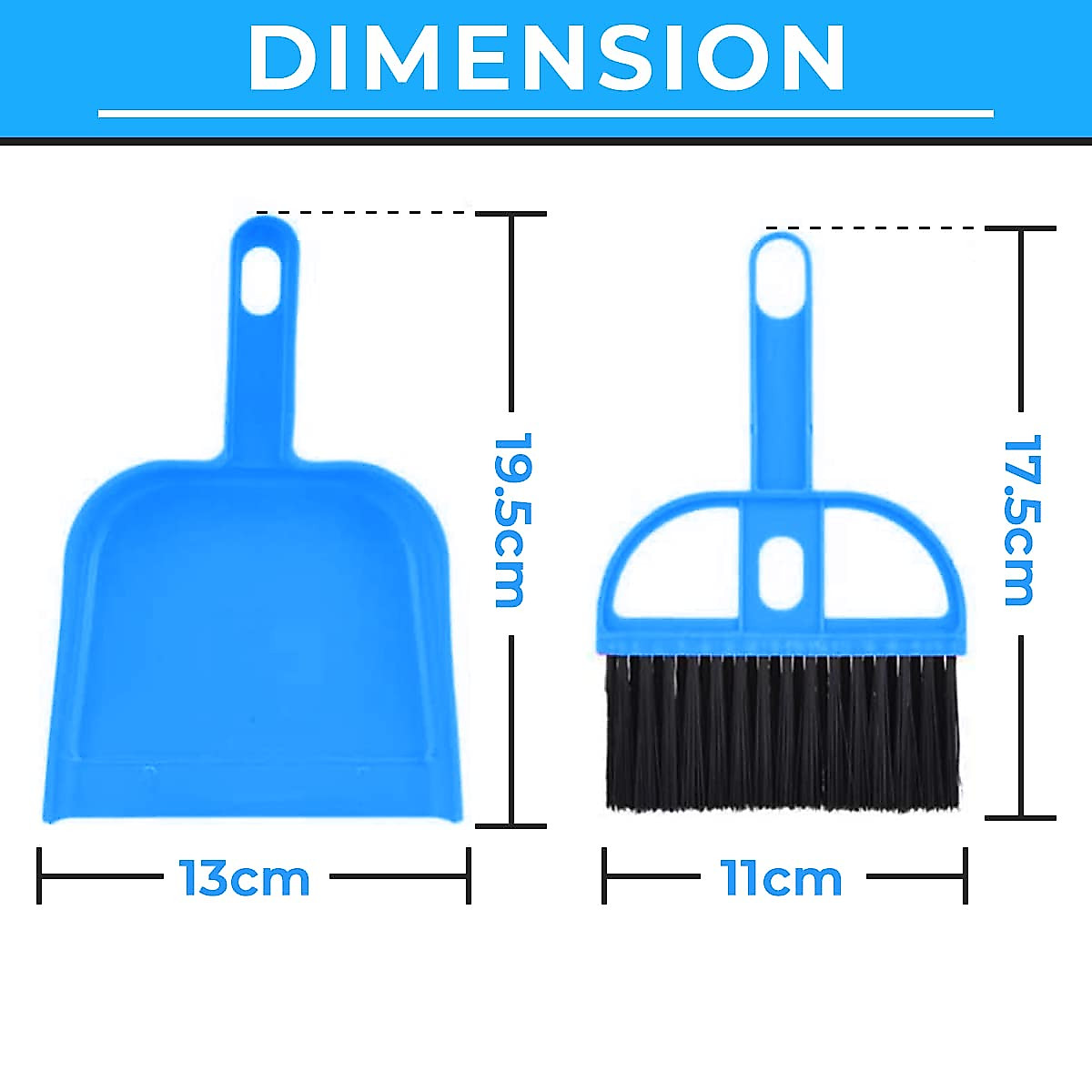 Mini Broom and Dustpan Set - Compact Cleaning Kit for Home, Car, Camping, Small Spaces, Pet Cleanup, and Travel - Durable Small Broom and Dustpan Set Mini - Mint Green Broom