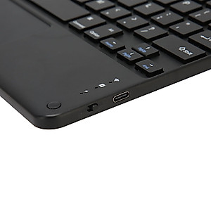 HD Tablet, 10.1in FHD Octa Core CPU 2 Card Slots Gaming Tablet 8GB RAM 256GB ROM with Keyboard for Travel (US Plug)